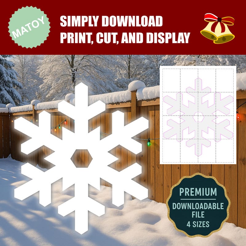 Snowflakes Cutout Template - Etsy
