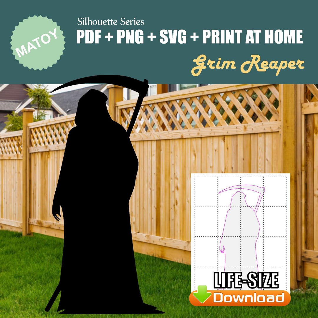 Grim Reaper Halloween Party and Wall Decor | Printable Life-size ...