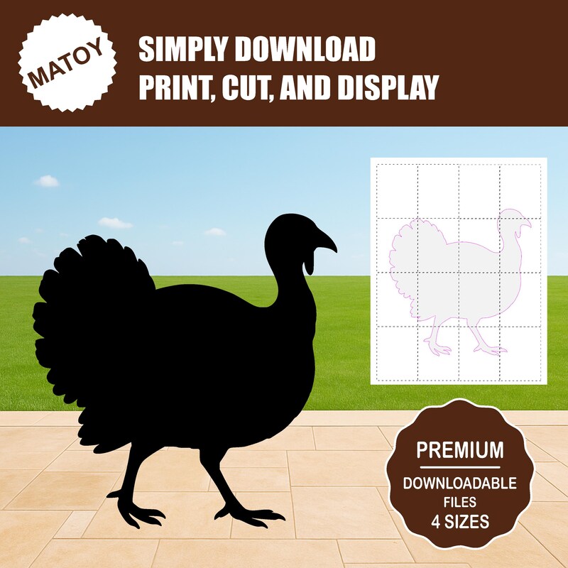 Turkey Silhouette Printable - Etsy