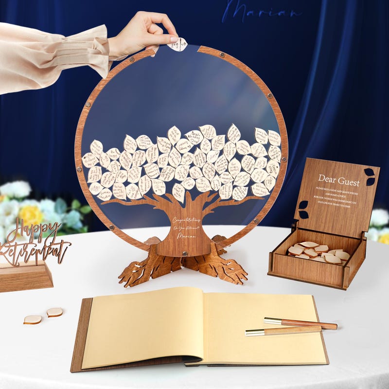 Wooden Tree Guest Book - Etsy