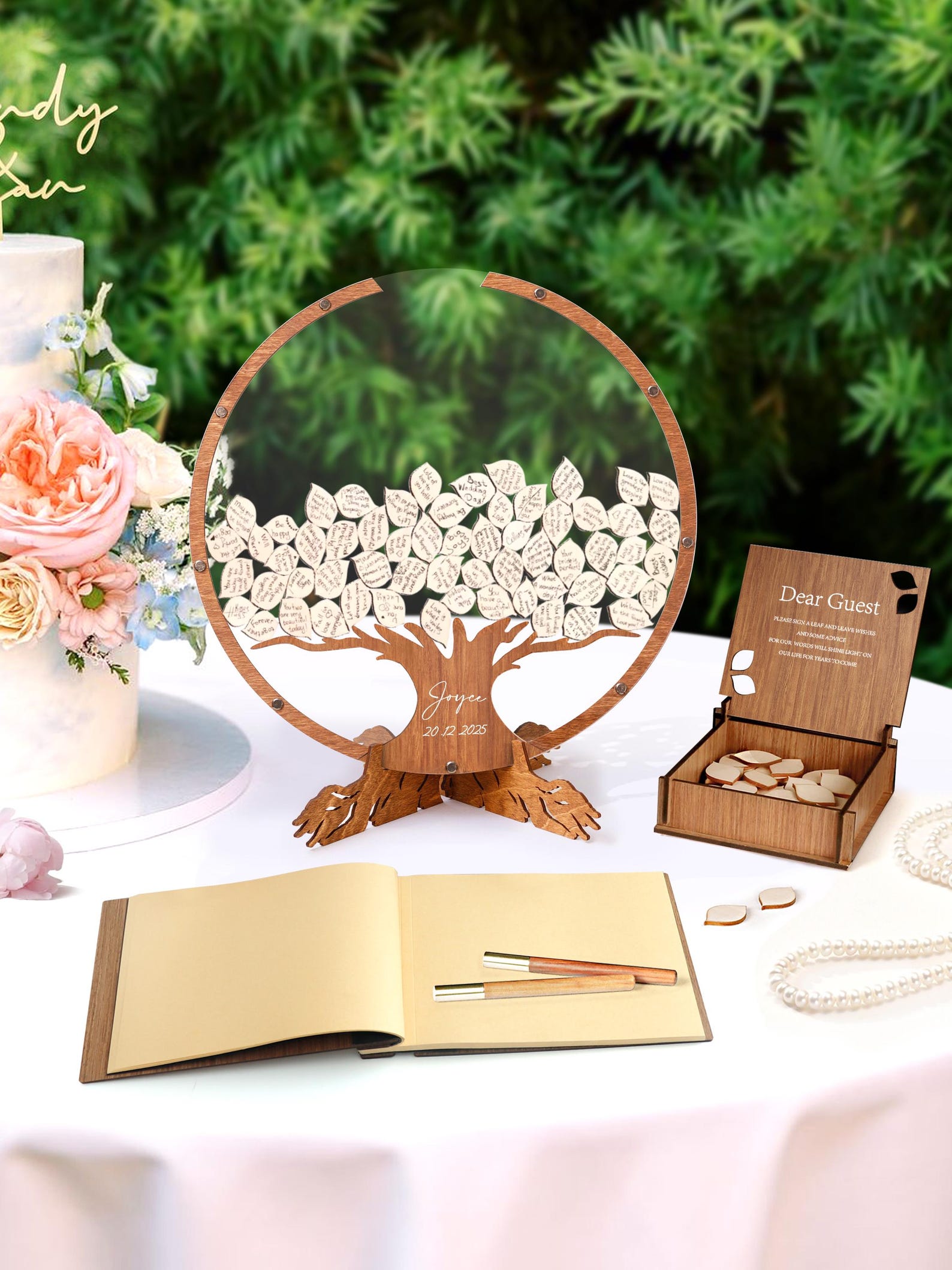Wedding Guest Book Alternative, Family Tree Guest Book Wedding - Wood ...
