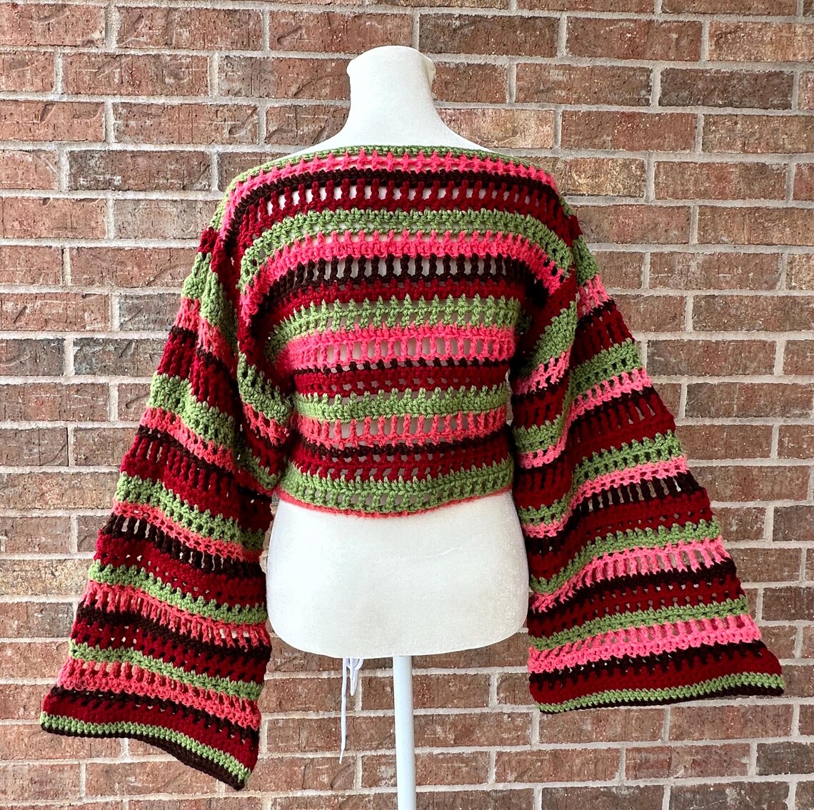 READY TO SHIP Freddy Krueger Inspired Crochet Mesh Sweater - Etsy