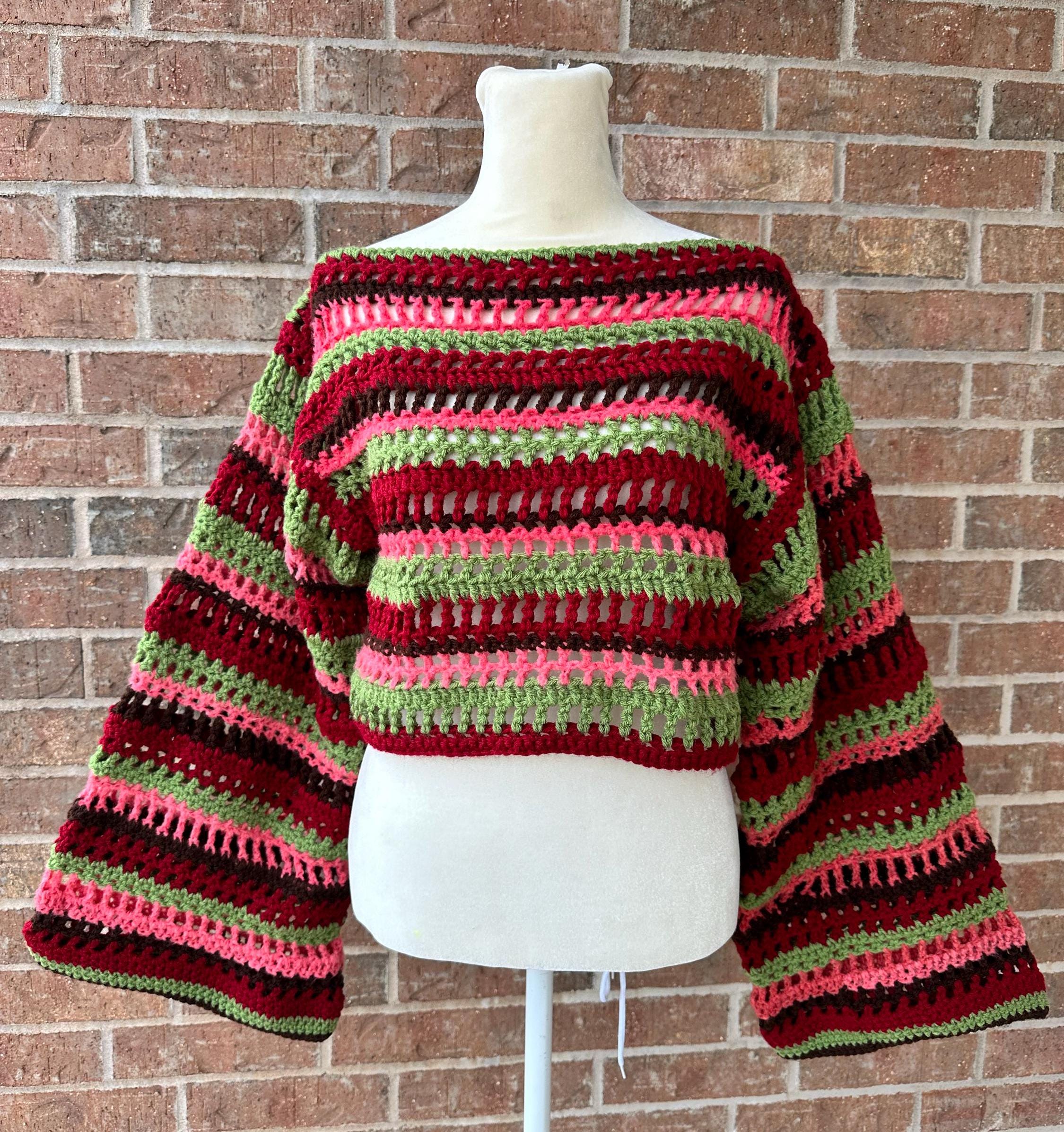READY TO SHIP Freddy Krueger Inspired Crochet Mesh Sweater - Etsy