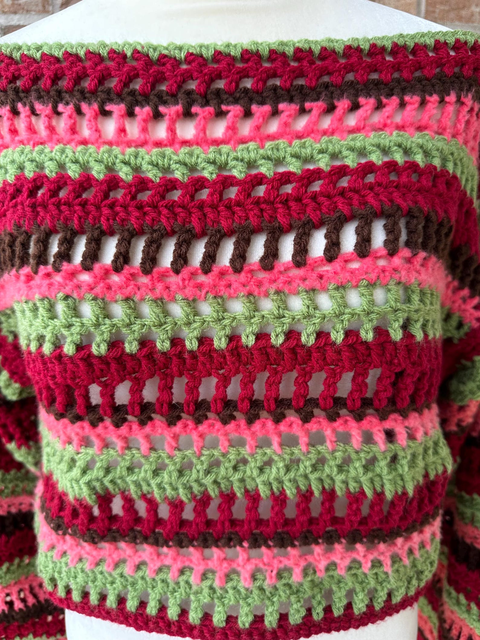 READY TO SHIP Freddy Krueger Inspired Crochet Mesh Sweater - Etsy