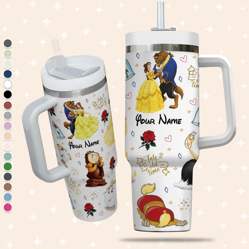 Beauty and the Beast Cups - Etsy