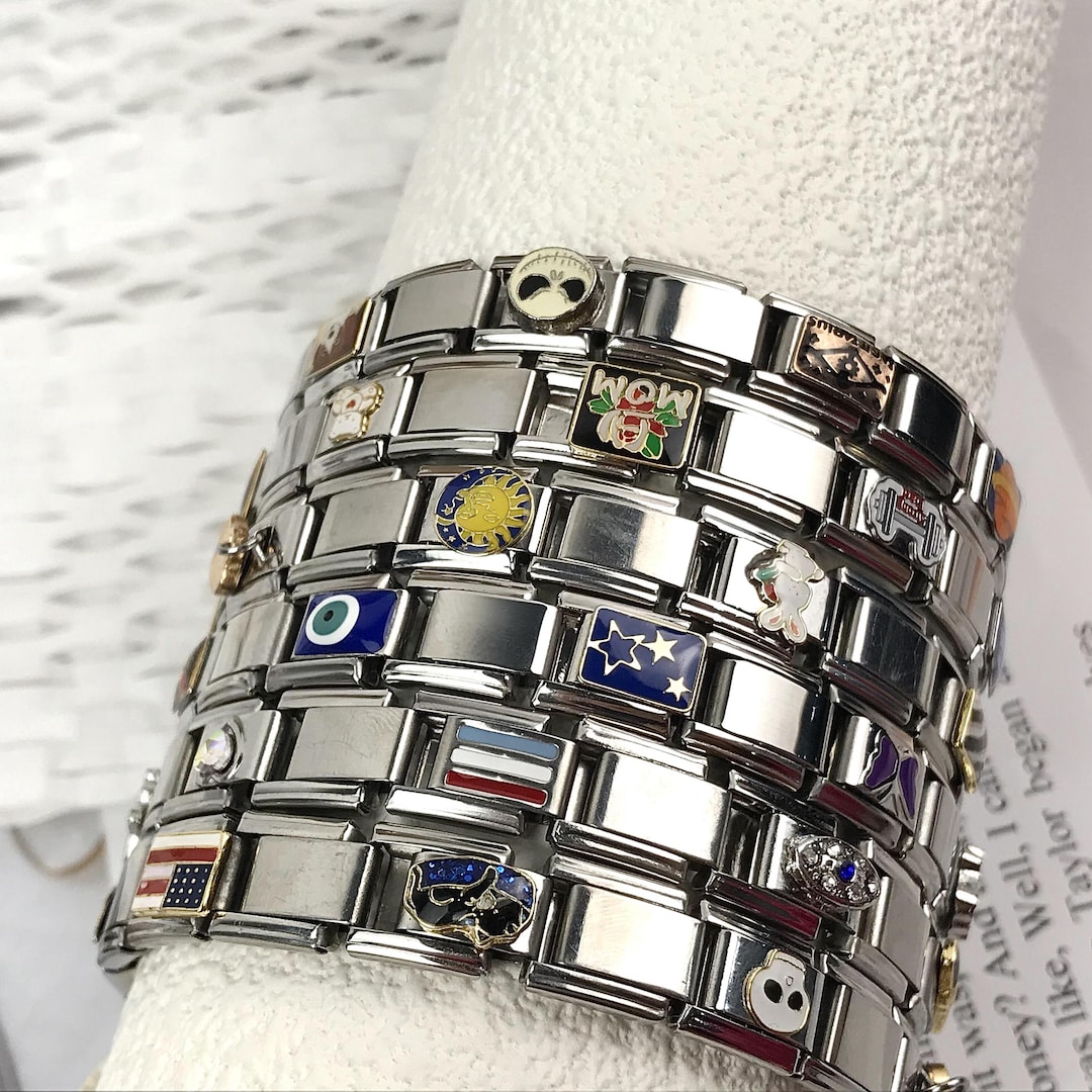 Personalized Italy Bracelet, Custom Italy Bracelet, 9 Mm Charms ...