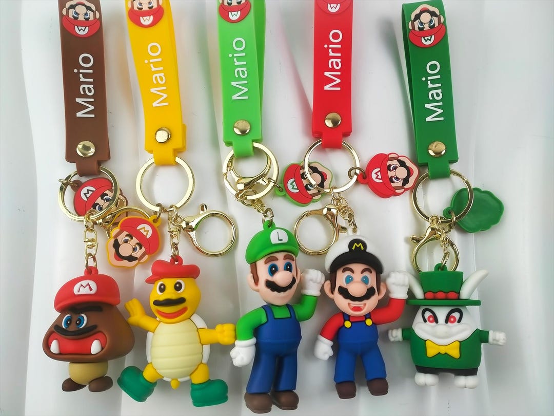 Super Mario Keychain-mario Bros Keychain-luigi Keychain-cartoon ...