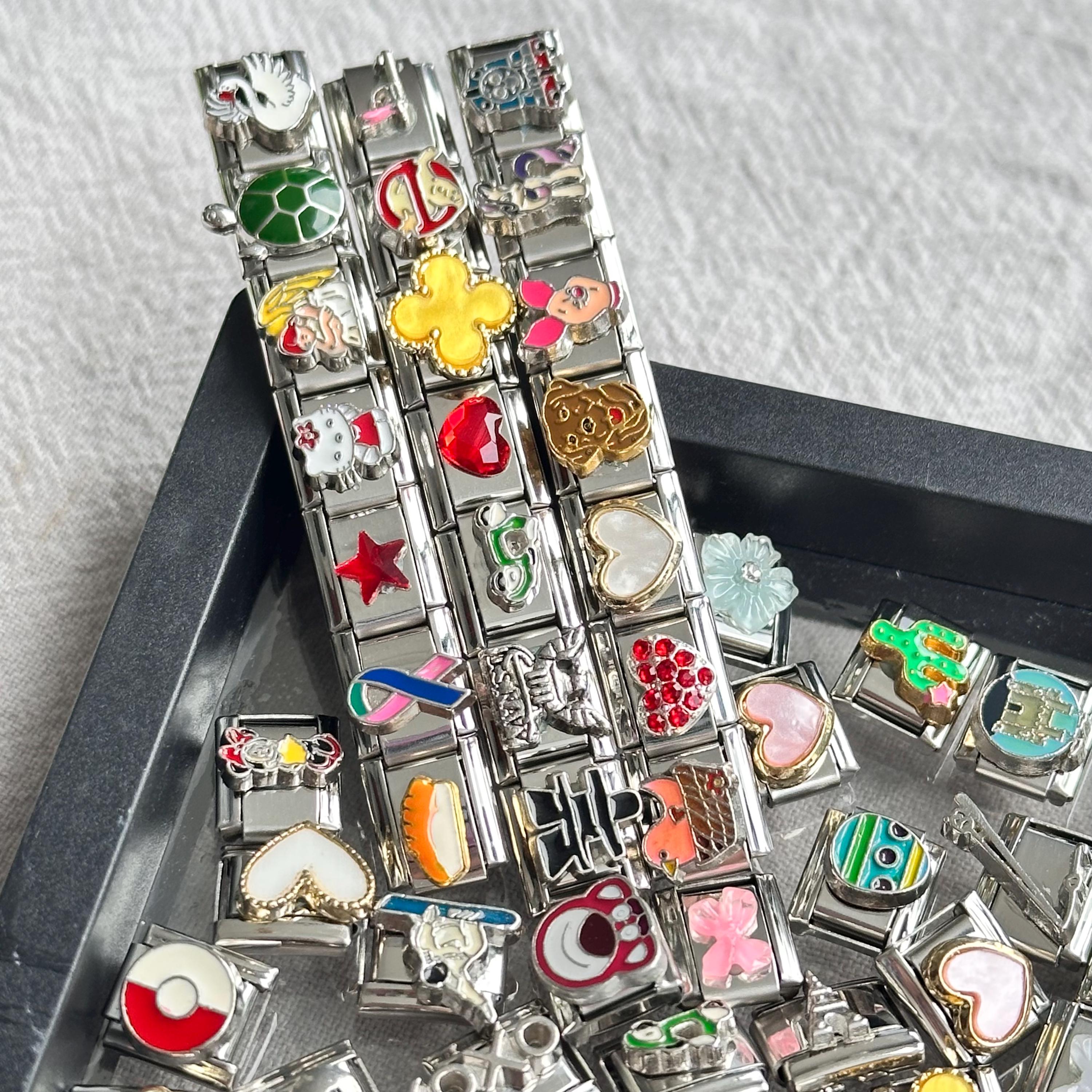 Random Italian Charms - You Can Make a Wish - Silver Charm Bracelets ...