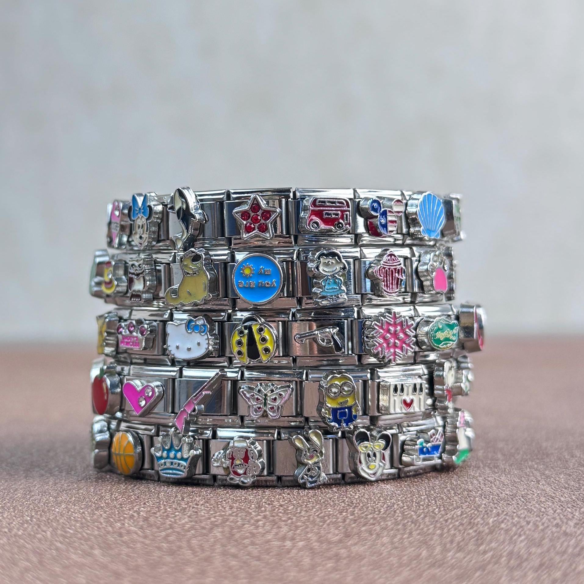 Random Italian Charms - You Can Make a Wish - Silver Charm Bracelets ...