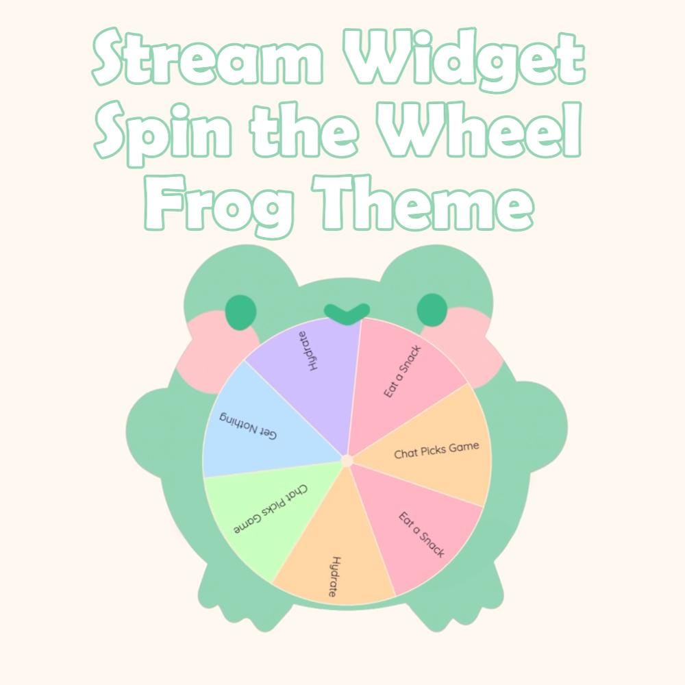 Frog Theme Wheel Spin Widget | Roulette Spin | Customizable Subathon ...