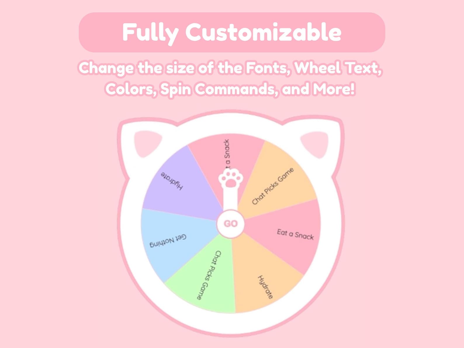 Cat Theme Wheel Spin Widget | Roulette Spin | Customizable Subathon ...