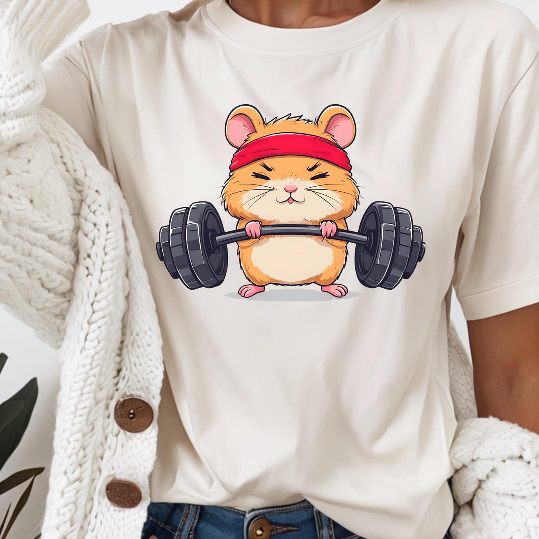 Hamster Weightlifting Shirt PNG, Hamster Gym Shirt PNG, Sublimation ...