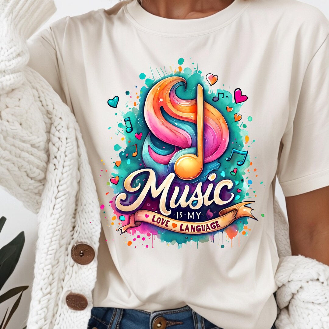 Music is My Love Language PNG, Sublimation Design, Music Lover Gift ...
