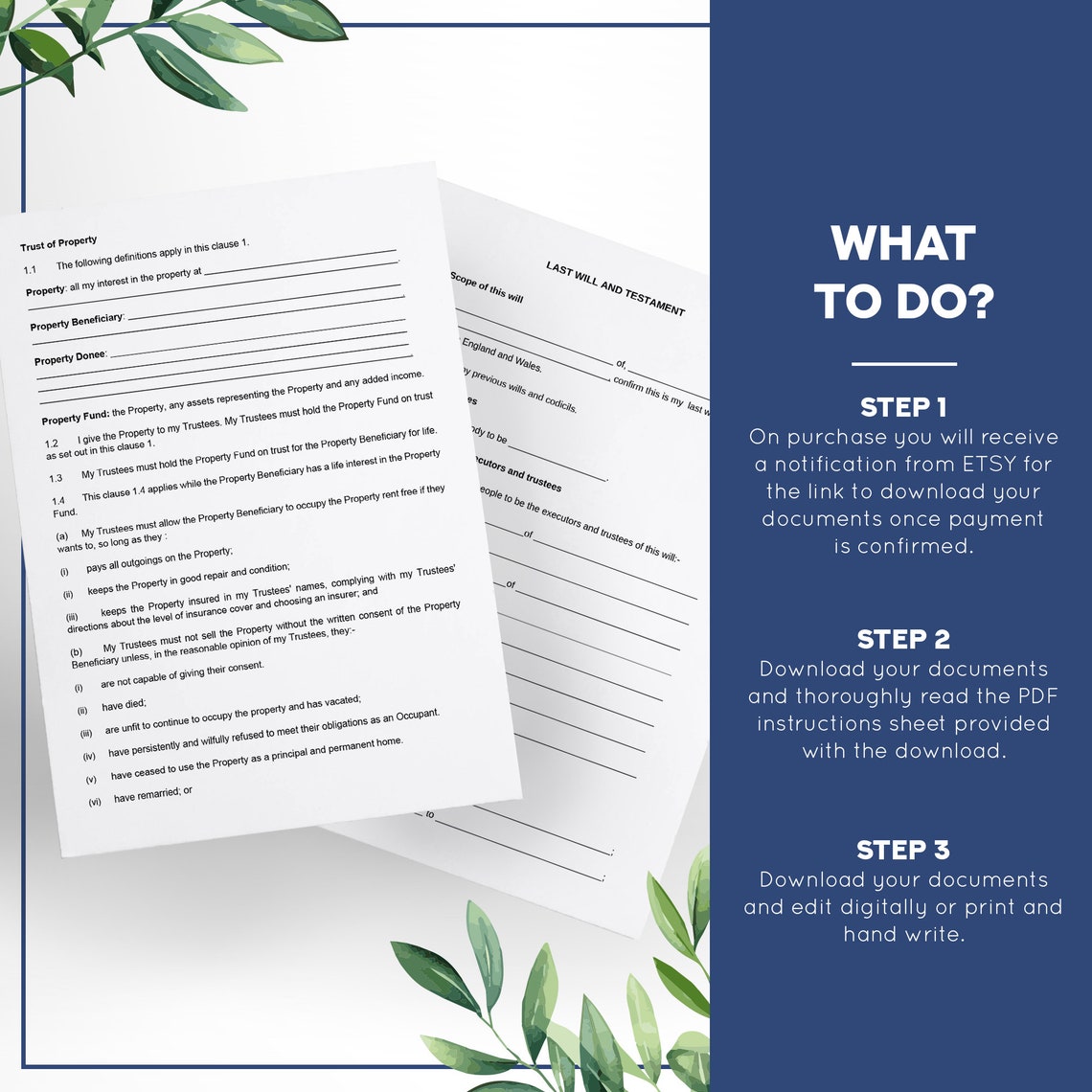Property Trust Clause - Last Will and Testament Template UK - Compliant ...