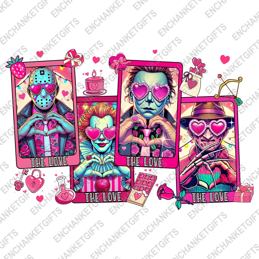 Be Mine Valentine Png, Horror Characters Heart Png, Scary Movie ...