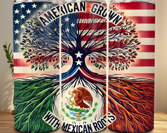 American Grown With Mexican Roots PNG, Mexican Flag and USA Flag Png ...