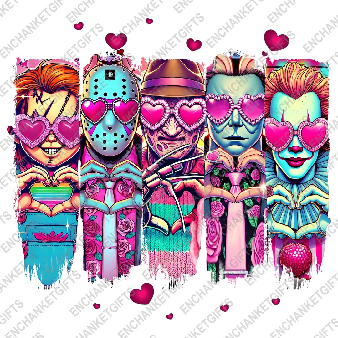 Be Mine Valentine Png, Horror Characters Heart Png, Scary Movie ...
