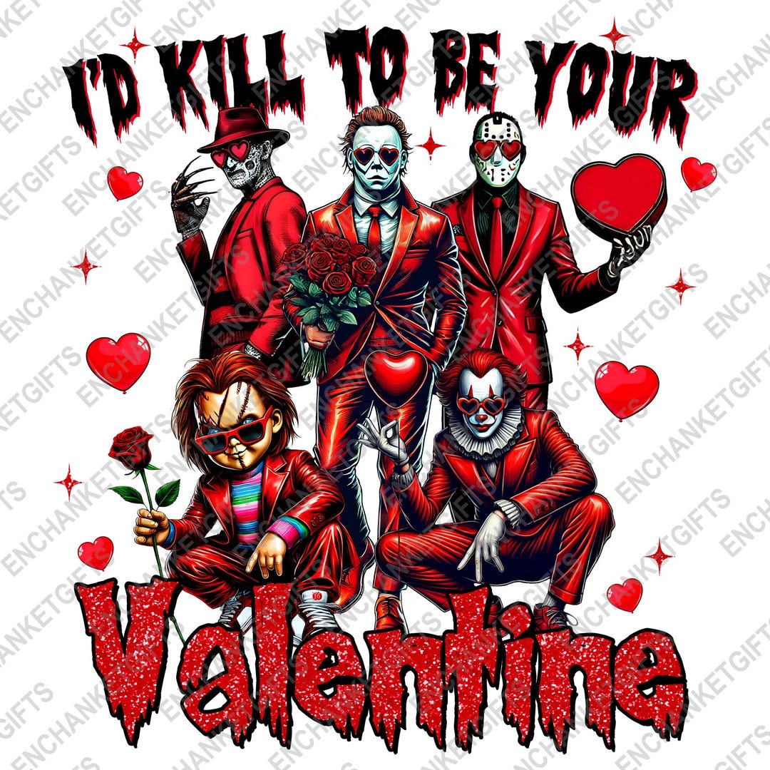 Be Mine Valentine Png, Horror Characters Heart Png, Scary Movie ...
