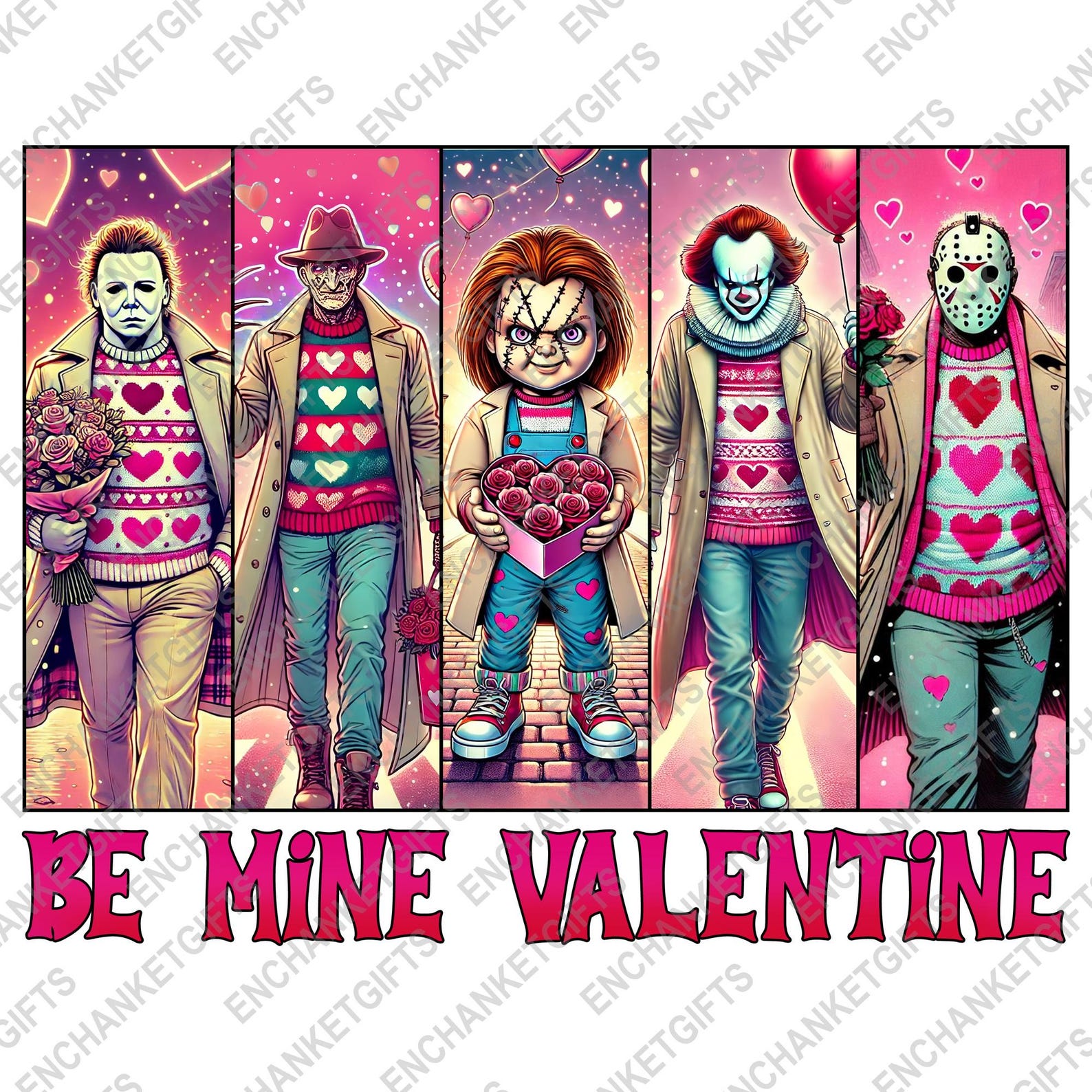 Be Mine Valentine Png, Horror Characters Heart Png, Scary Movie ...