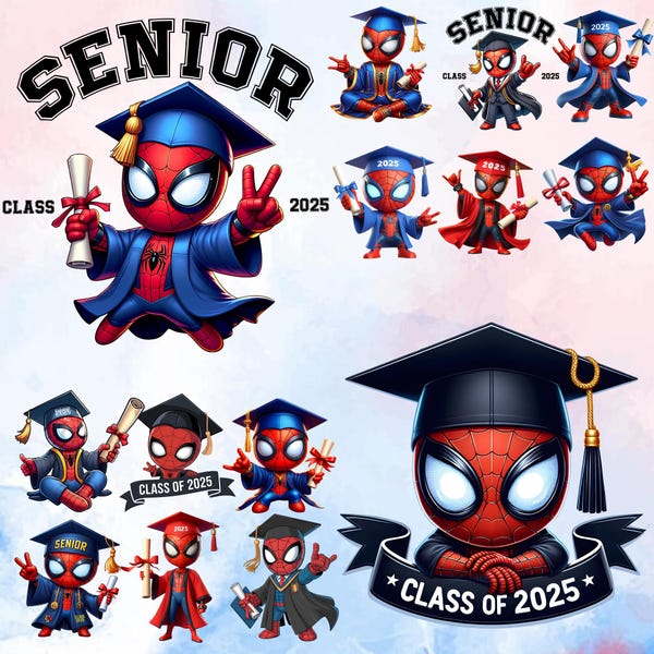 Spiderman Graduation Png - Etsy
