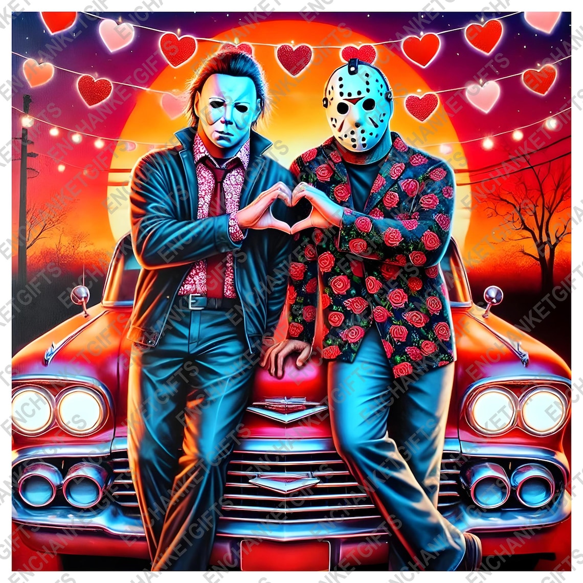 Horror Characters Valentine Png, Scary Movie Valentine Png, Trendy ...