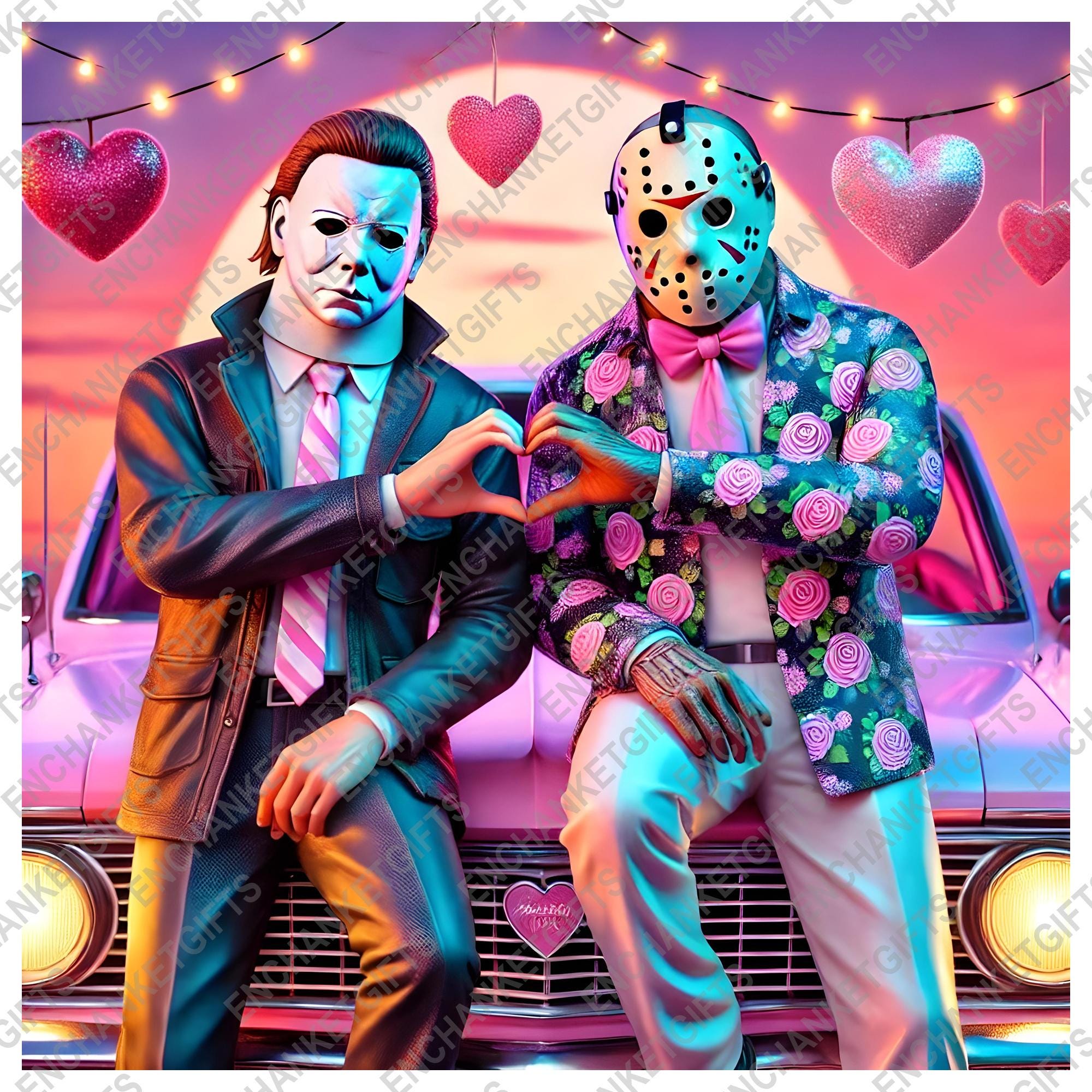 Horror Characters Valentine Png, Scary Movie Valentine Png, Trendy ...