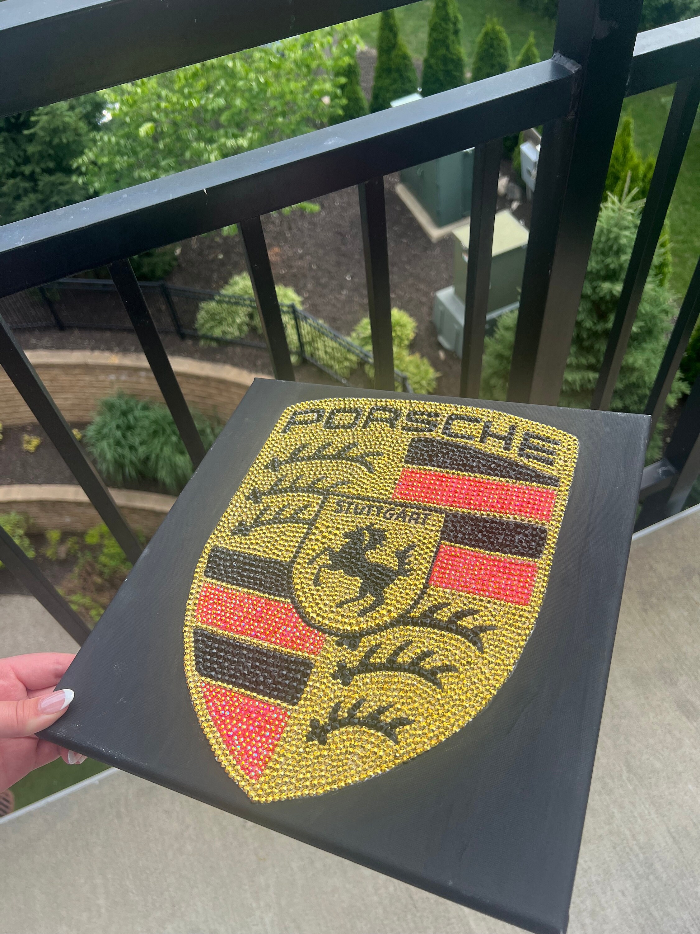 Porsche Rhinestone Art, Rhinestone Canvas Art, Homemade Art - Etsy