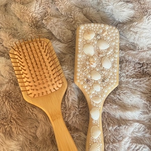 Sea Shell Pearl Hairbrush, Mermaid Brush - Etsy