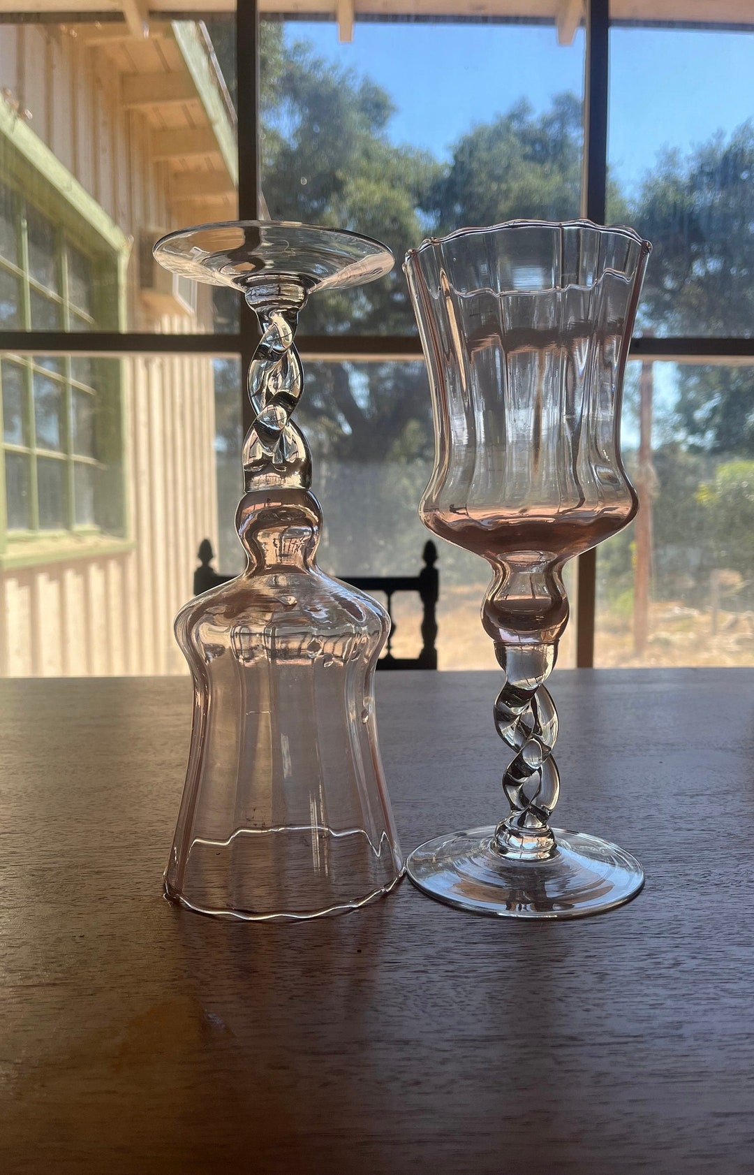Vintage Glassware Set of Two - Etsy