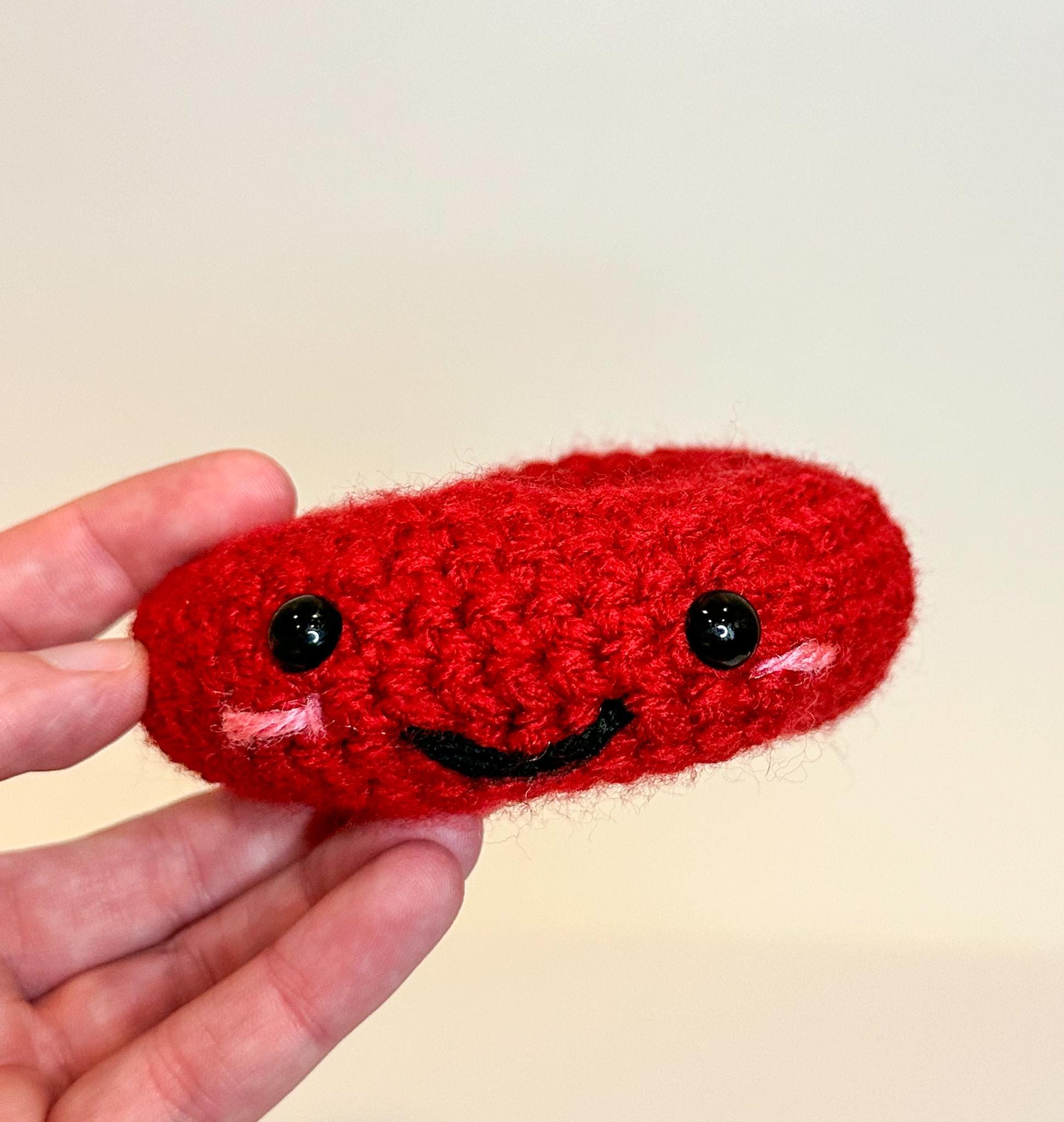 Crochet Red Blood Cell Plushie Made to Order, Crochet Red Blood Cell ...