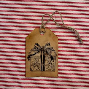 Vintage Christmas Tags, Primitive Hand Dyed Christmas Tags, Country ...