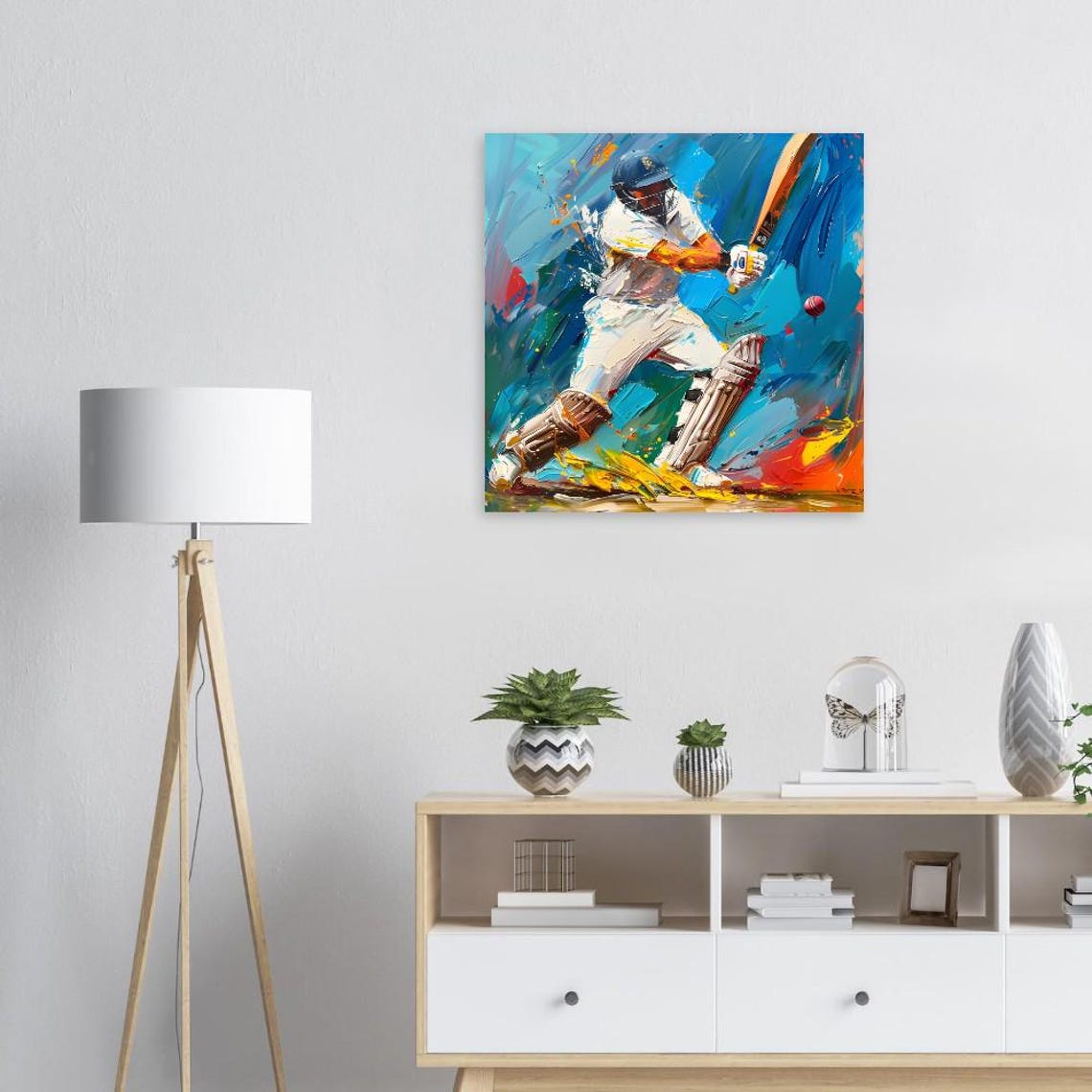 Abstract Cricket Shot Premium Poster - Etsy