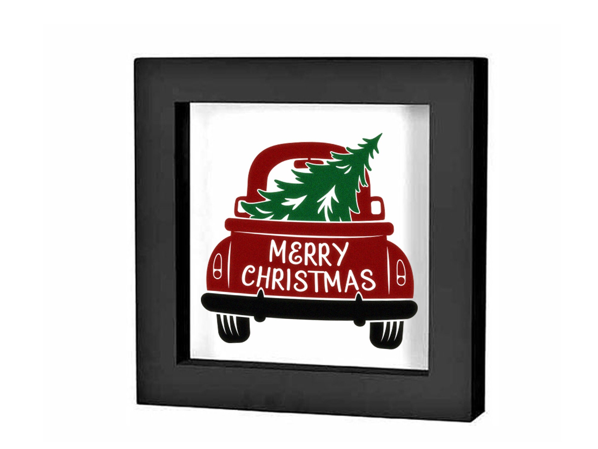 Glass Block Decals/ Christmas Vinyl Decals/ Red Truck Vinyl | Etsy