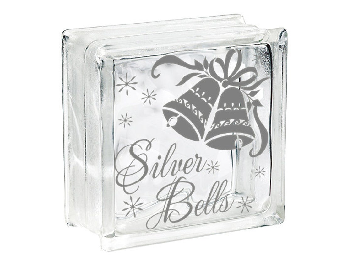 Beautiful Glass Block Decals/ Christmas Vinyl Decals/ Silver - Etsy