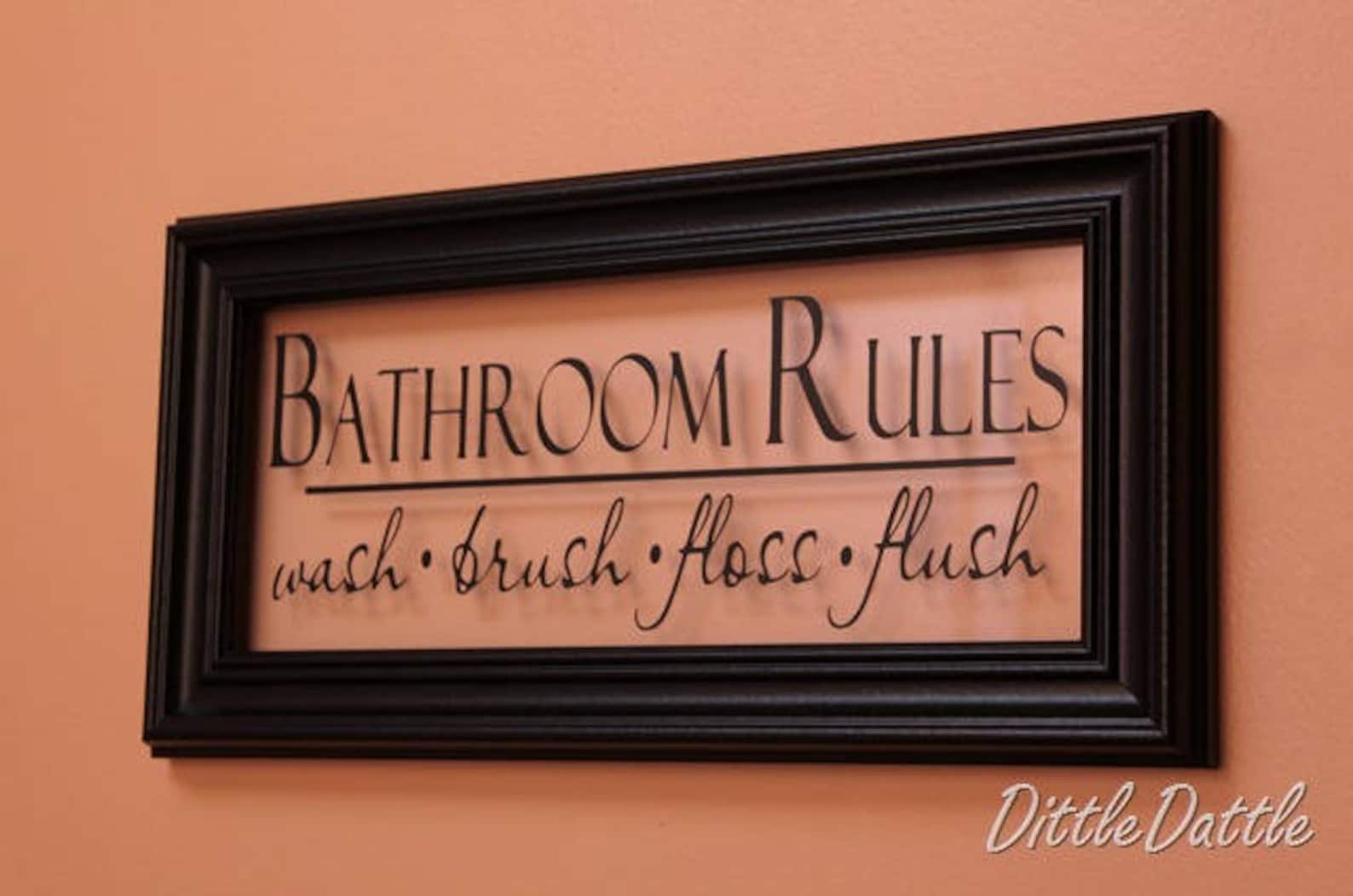 Bathroom Wall Decor Bathroom Wall Decal Bathroom Sign - Etsy