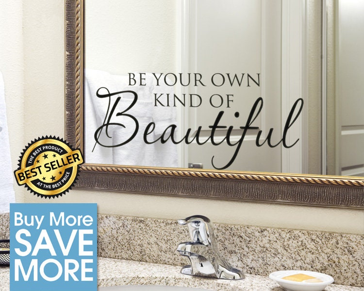 Wall Decal Bathroom Sign Bathroom Wall Decor Be Your Own | Etsy