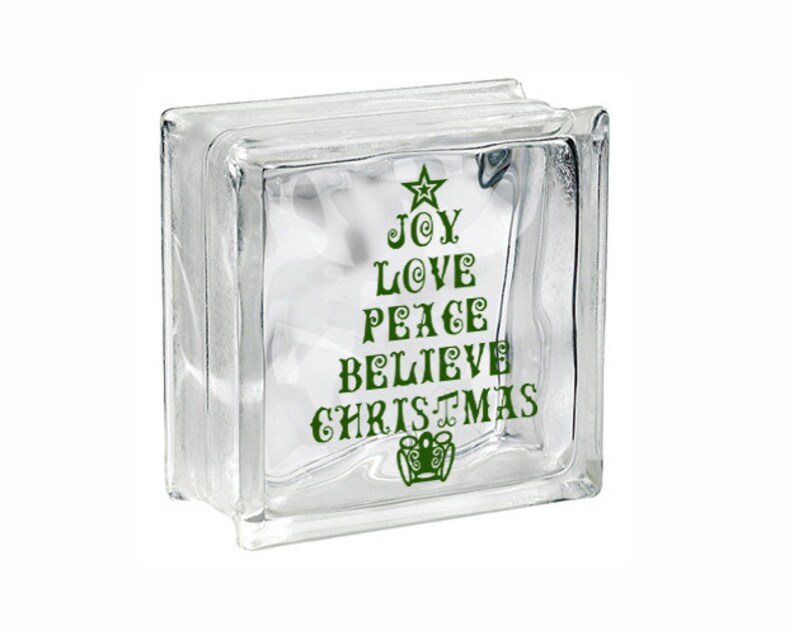 Christmas Decoration Christmas Tree Joy Love Peace Believe | Etsy