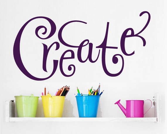 Wall Decal create Art Studio Scrapbooking - Etsy