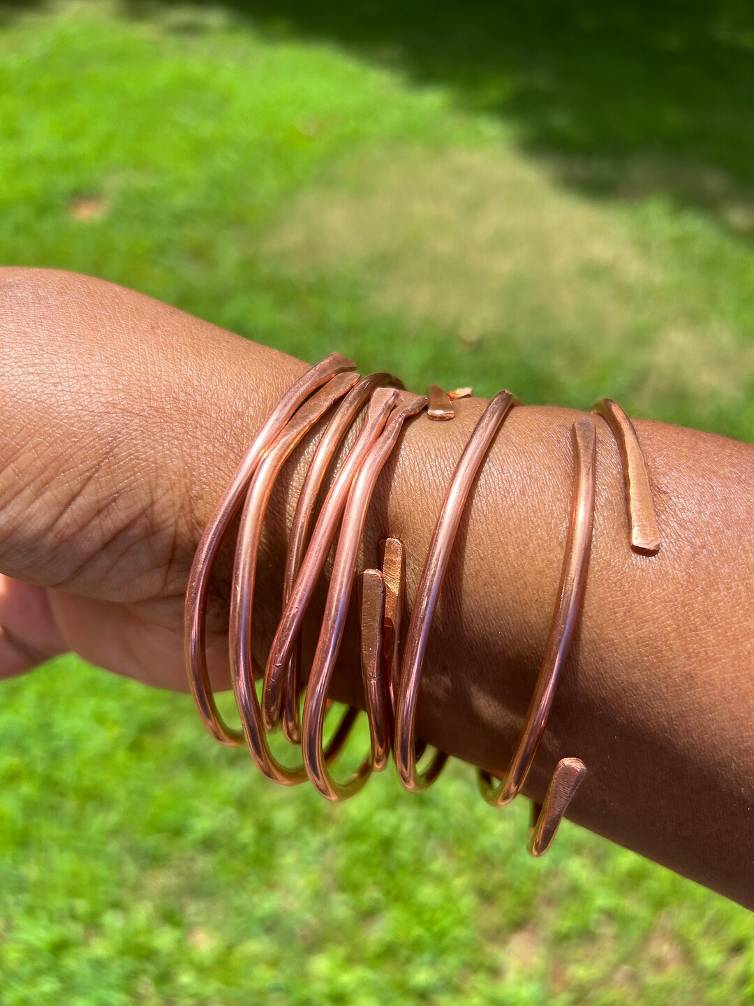 Copper Bracelets / Handmade Hammered Copper Bracelets / Copper ...