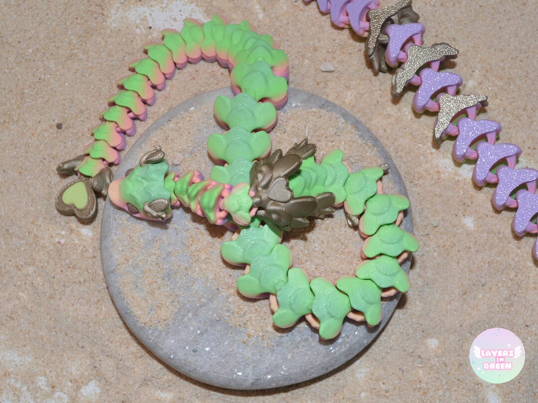 Cupid Snake Fidget Articulated Flexi Pet | 3D Printed | Desk Decor and ...