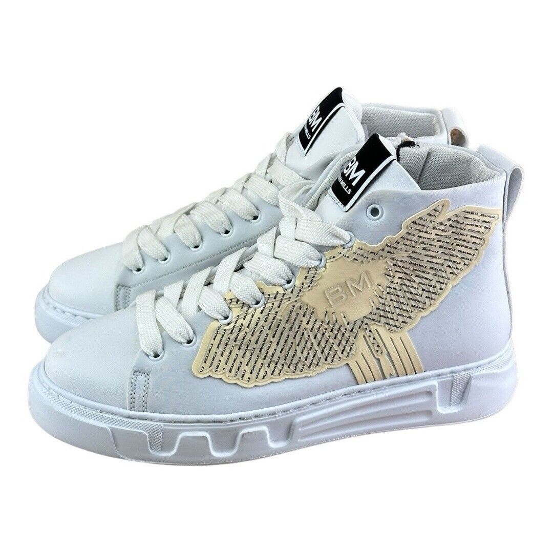 Brian Mills Men's Shoes High Top Sneakers Designer Shoes Fashion 8.5-9 ...