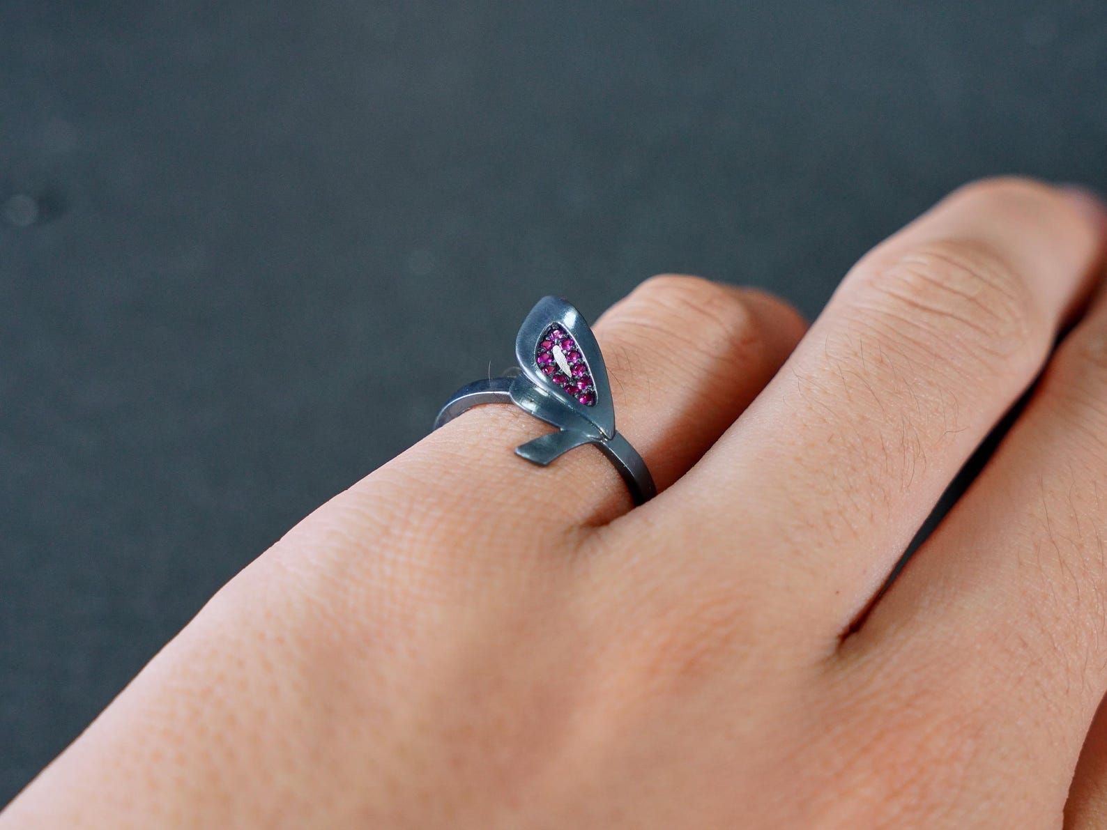 EXCLUSIVE Clove Butterflies Ring, Handmade 950 Silver Valorant Jewelry ...