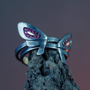 EXCLUSIVE Clove Butterflies Ring, Handmade 950 Silver Valorant Jewelry ...