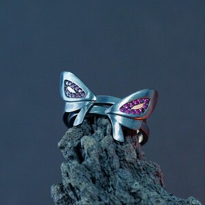 EXCLUSIVE Clove Butterflies Ring, Handmade 950 Silver Valorant Jewelry ...