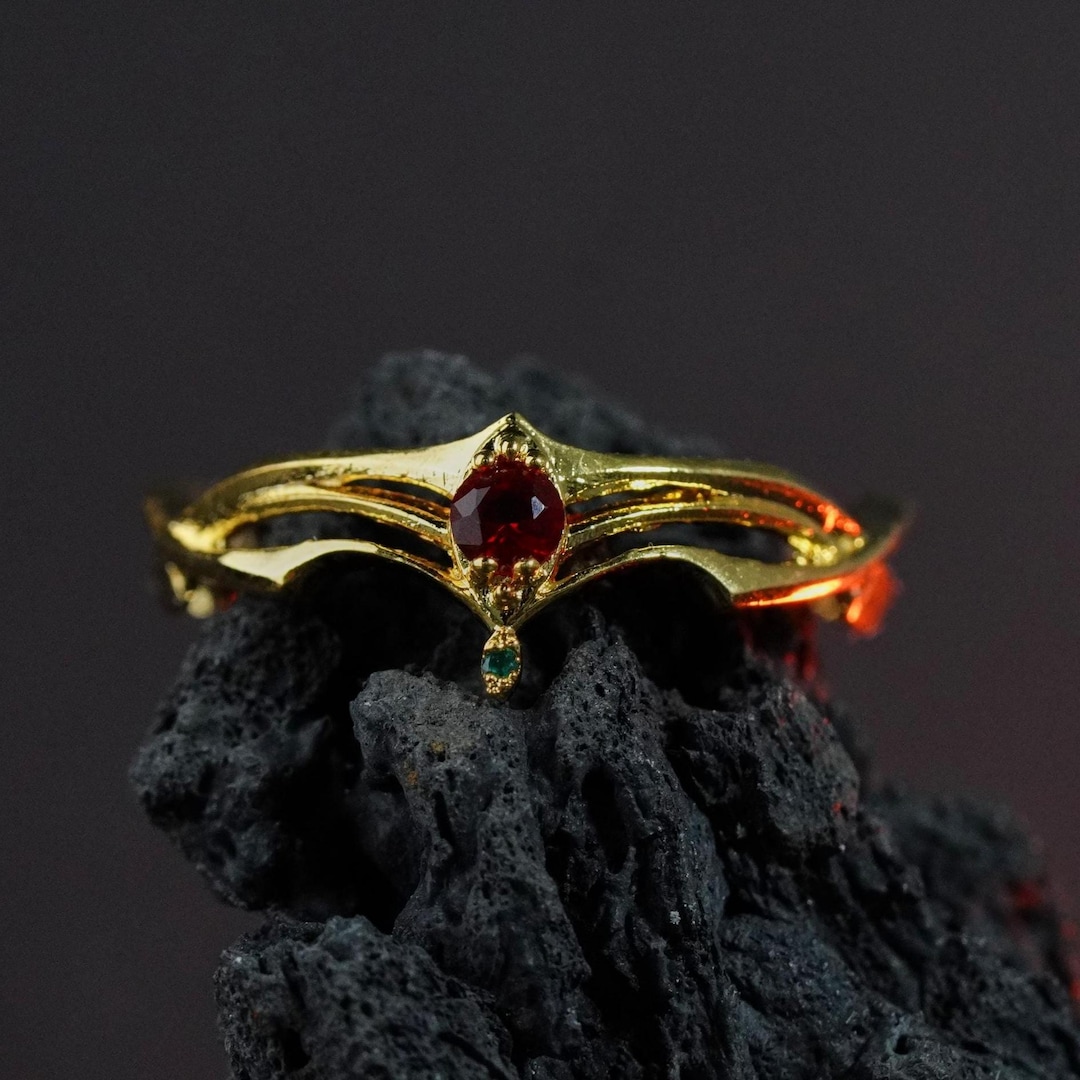 Handmade FF7 Rebirth Circlet Ring: 14k Gold Plated Cosplay Accessory - Etsy
