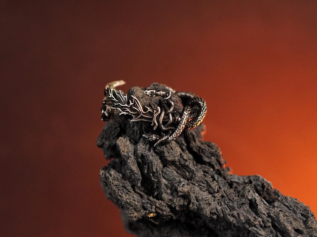 Messmer's Spear 950 Silver Ring: Two Snake Elden Ring Inspired - Etsy