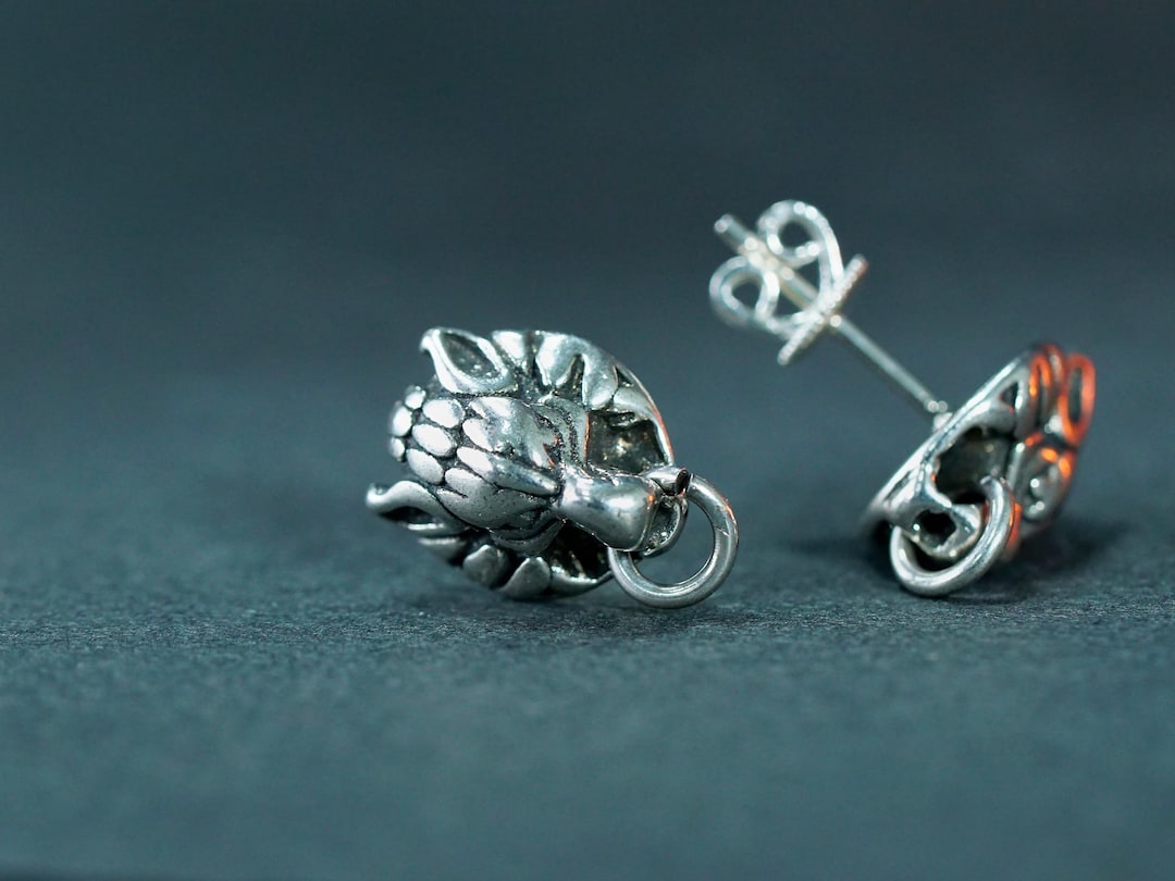 PREMIUM Final Fantasy VII Cloud Earring Silver 950, FF7 Stud Earrings ...