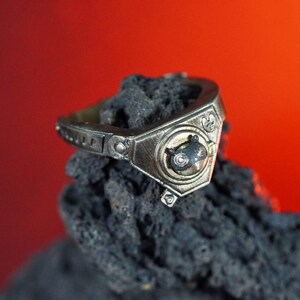 EXCLUSIVE Custom Gekko Ring, Handmade Silver 950 and Black Plated ...