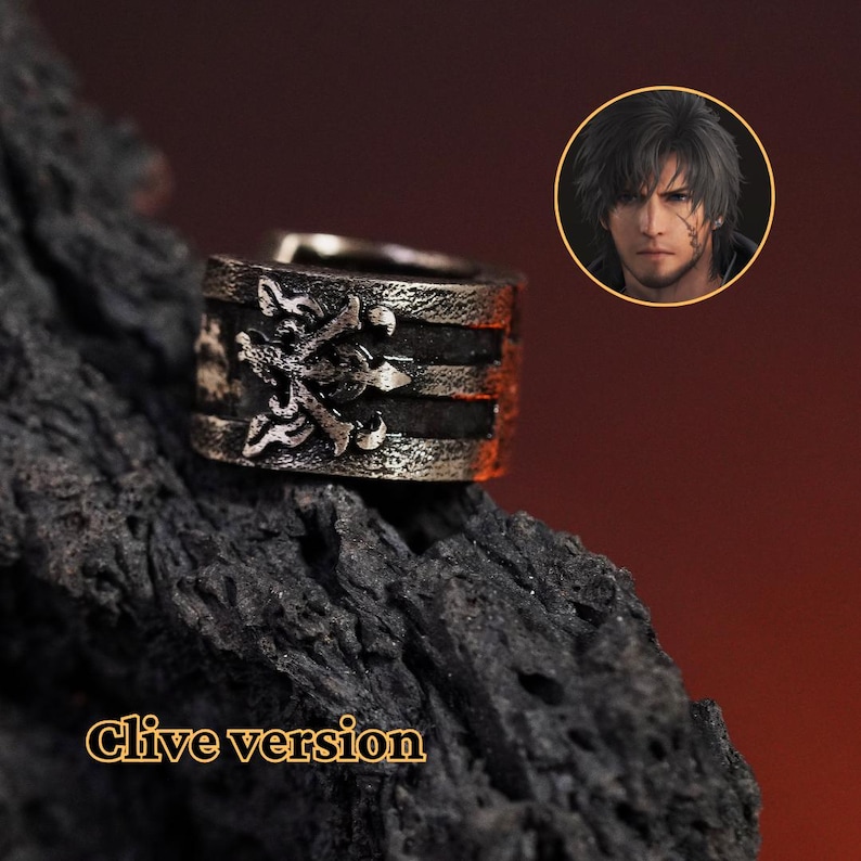 Final Fantasy XVI Ear Cuff: Clive & Joshua Rosfield Silver 950 Earring ...