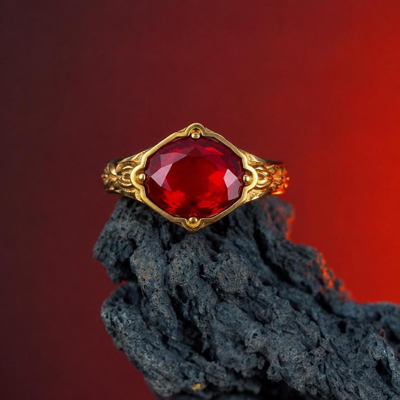 Red Elven Rings - Etsy